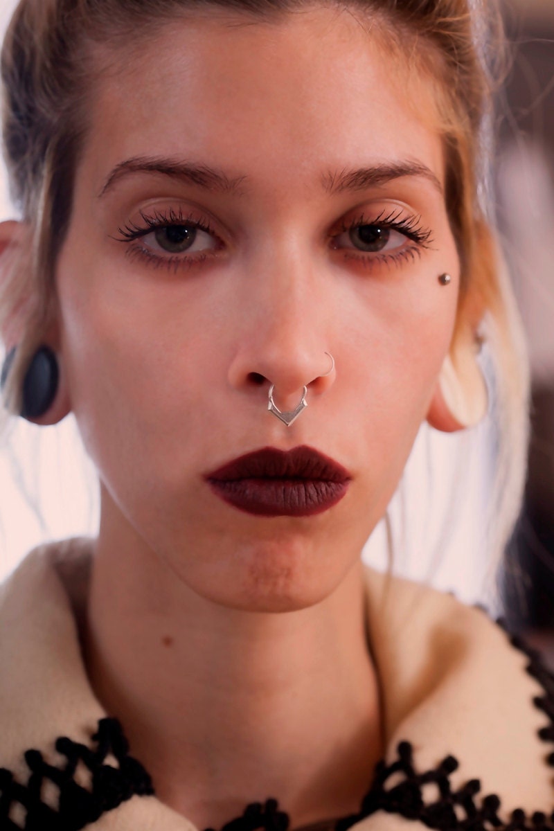 Silver Septum Ring Rose Gold Septum Jewelry Nose Hoop | Etsy