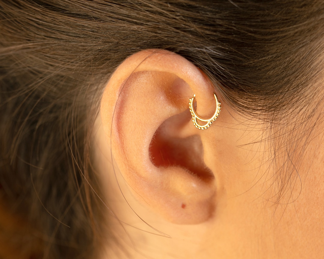 Forward Helix Hoop, Helix Earring, Forward Helix Ring, Helix Piercing ...
