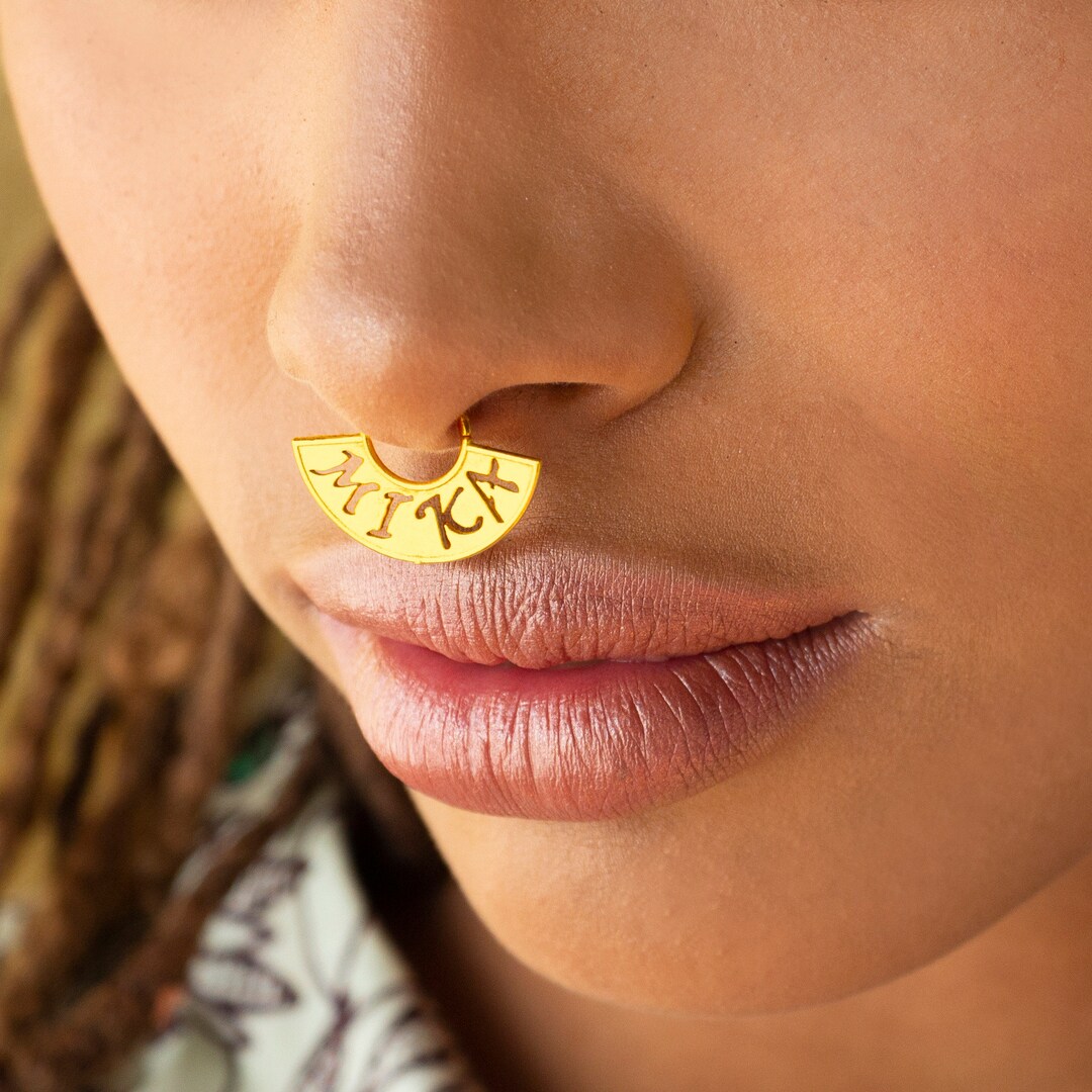 Gold Septum Ring, Septum Jewelry, Septum Piercing, Statement Septum ...