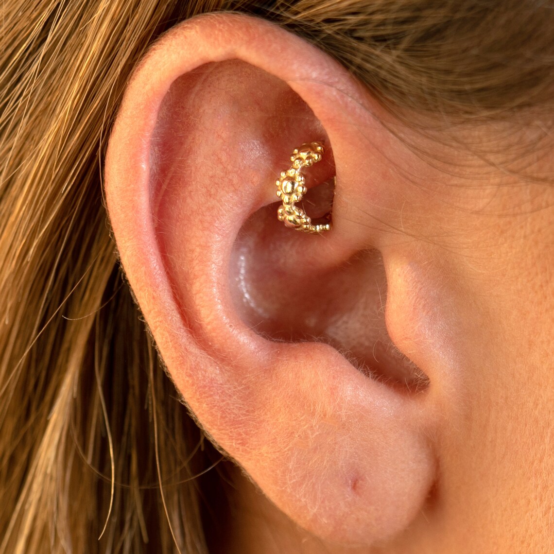 Rook Piercing Gold Rook Earring Daith Piercing Gold | Etsy