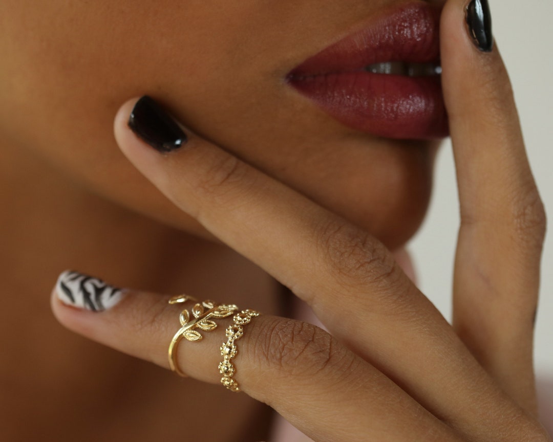 Midi Rings Set, Gold Boho Ring, Bohemian Ring Set, Midi Rings Womens ...