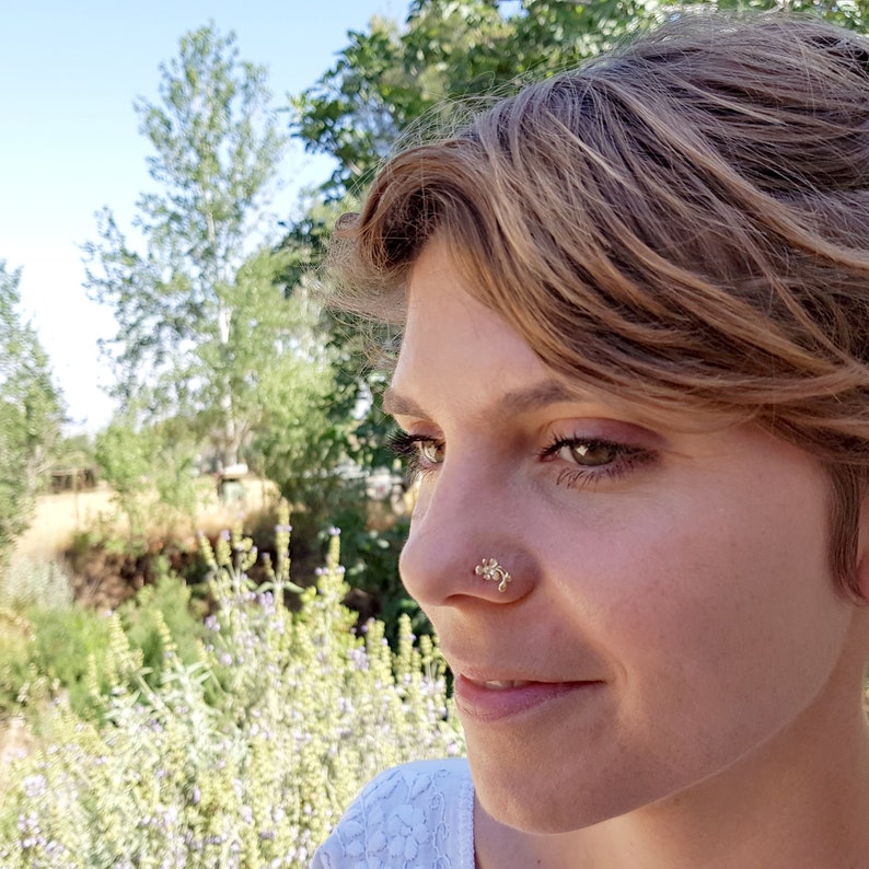 Large Nose Stud Indian Nose Stud Tragus Earring Unique Nose | Etsy