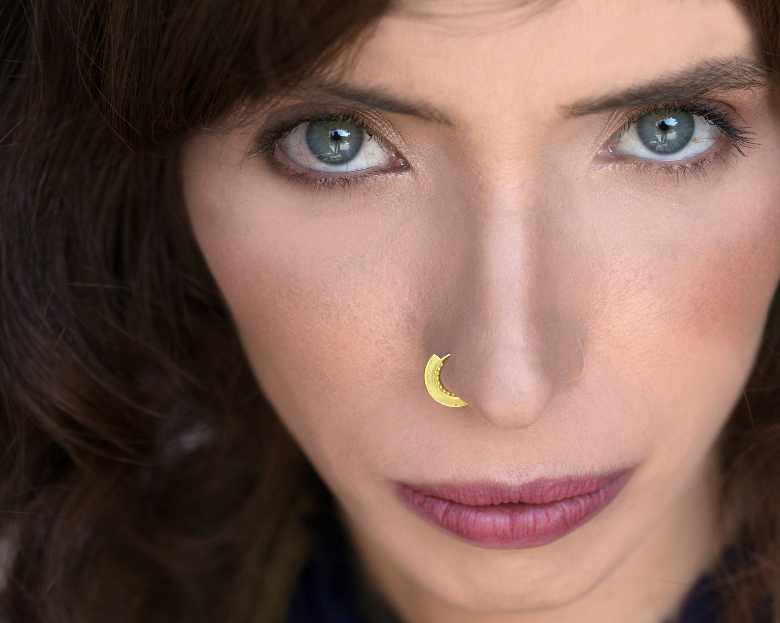 Indian Nose Ring Tribal Nose Ring Nose Ring Gold Unique | Etsy