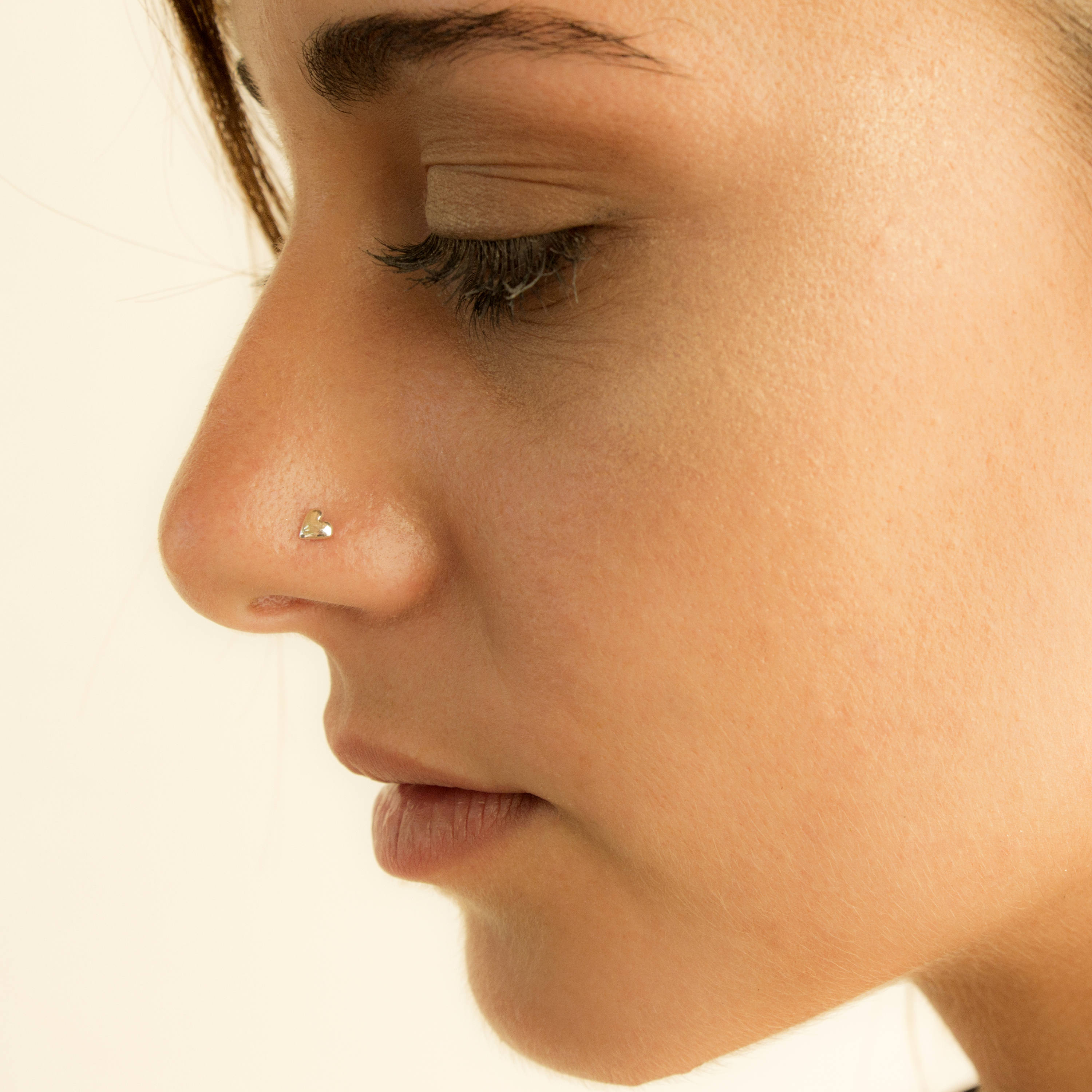 Tiny Nose Stud Small Nose Stud Nose Screw Nose Ring Heart | Etsy