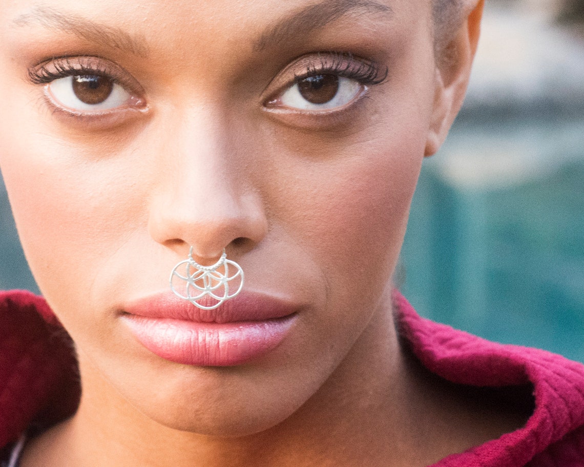 Unique Septum Ring Septum Jewelry Tribal Septum Silver - Etsy