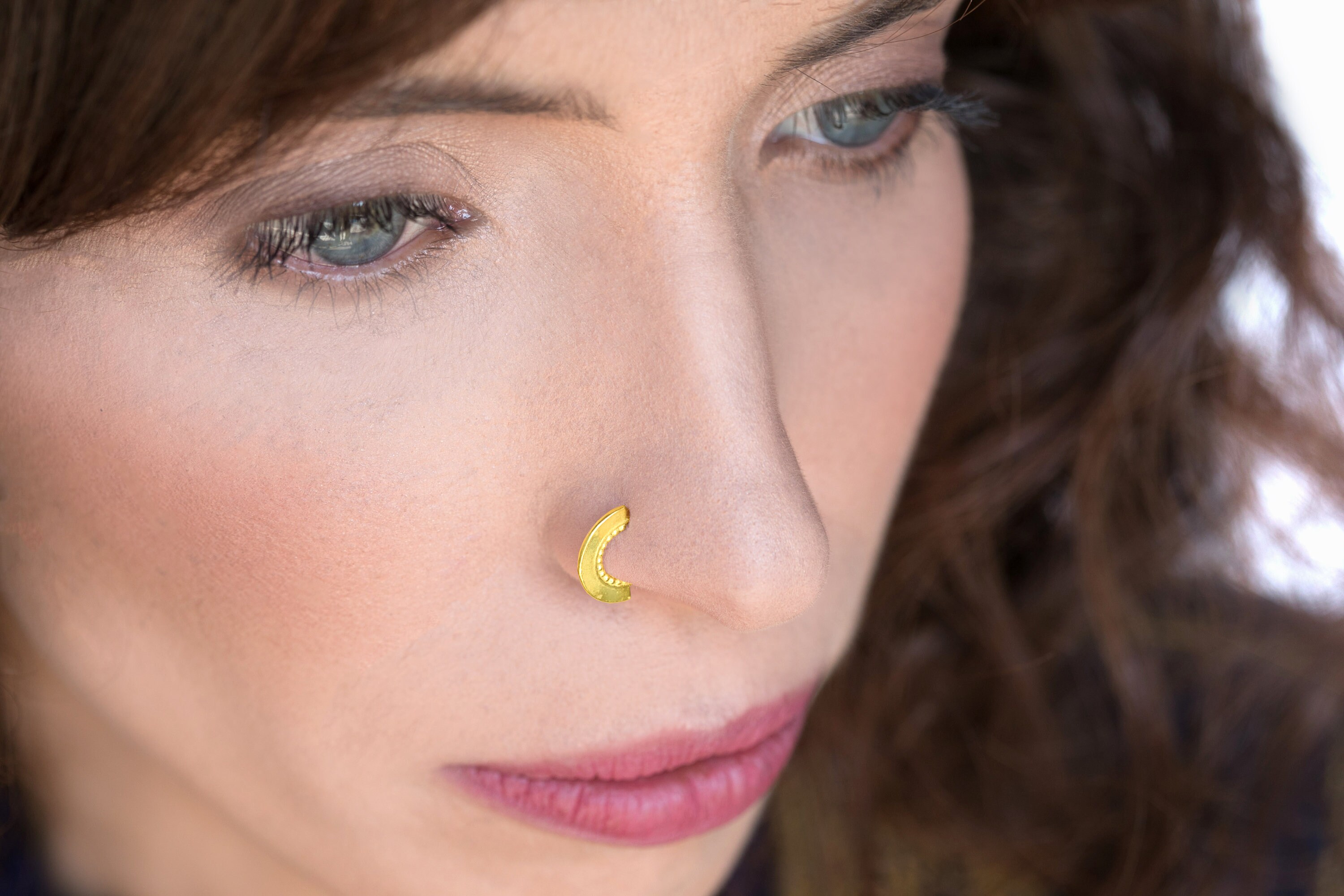 Indian Nose Ring Tribal Nose Ring Nose Ring Gold Unique - Etsy Israel