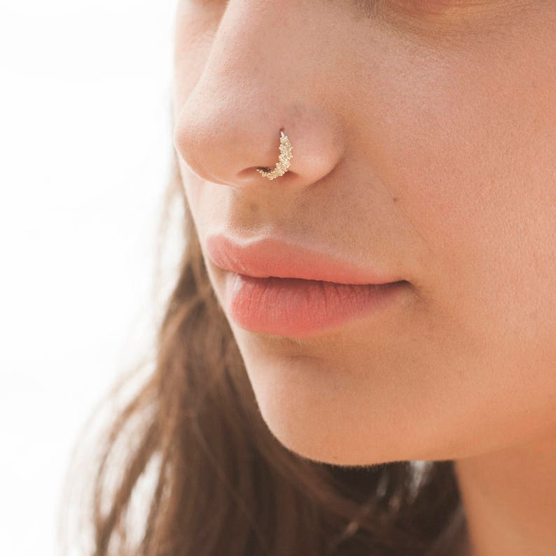 Unique Nose Ring Indian Nose Ring Tribal Nose Ring Gold | Etsy