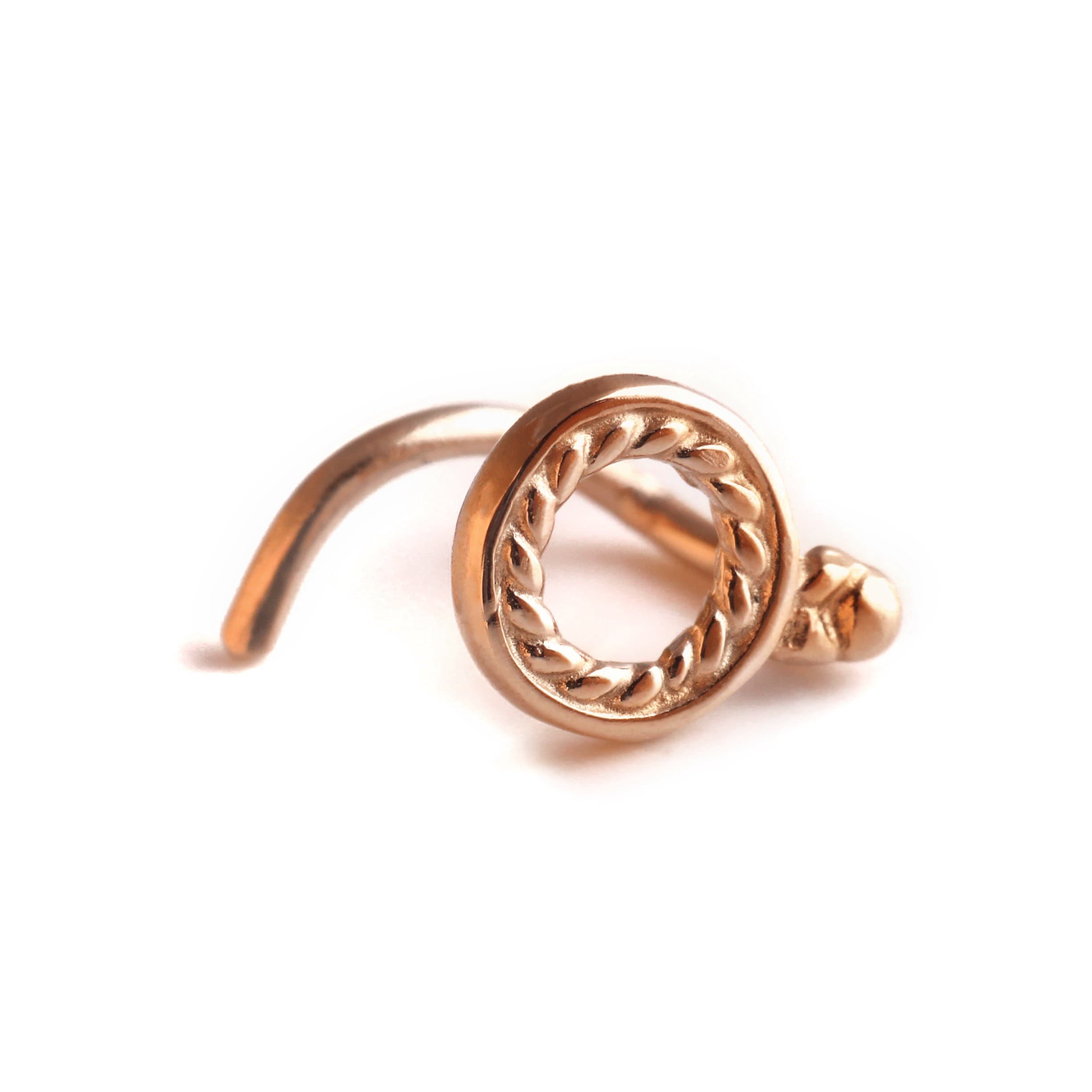 Indian Nose Stud Gold, Large Nose Stud, 14k Gold Nose Stud, 20g Nose ...