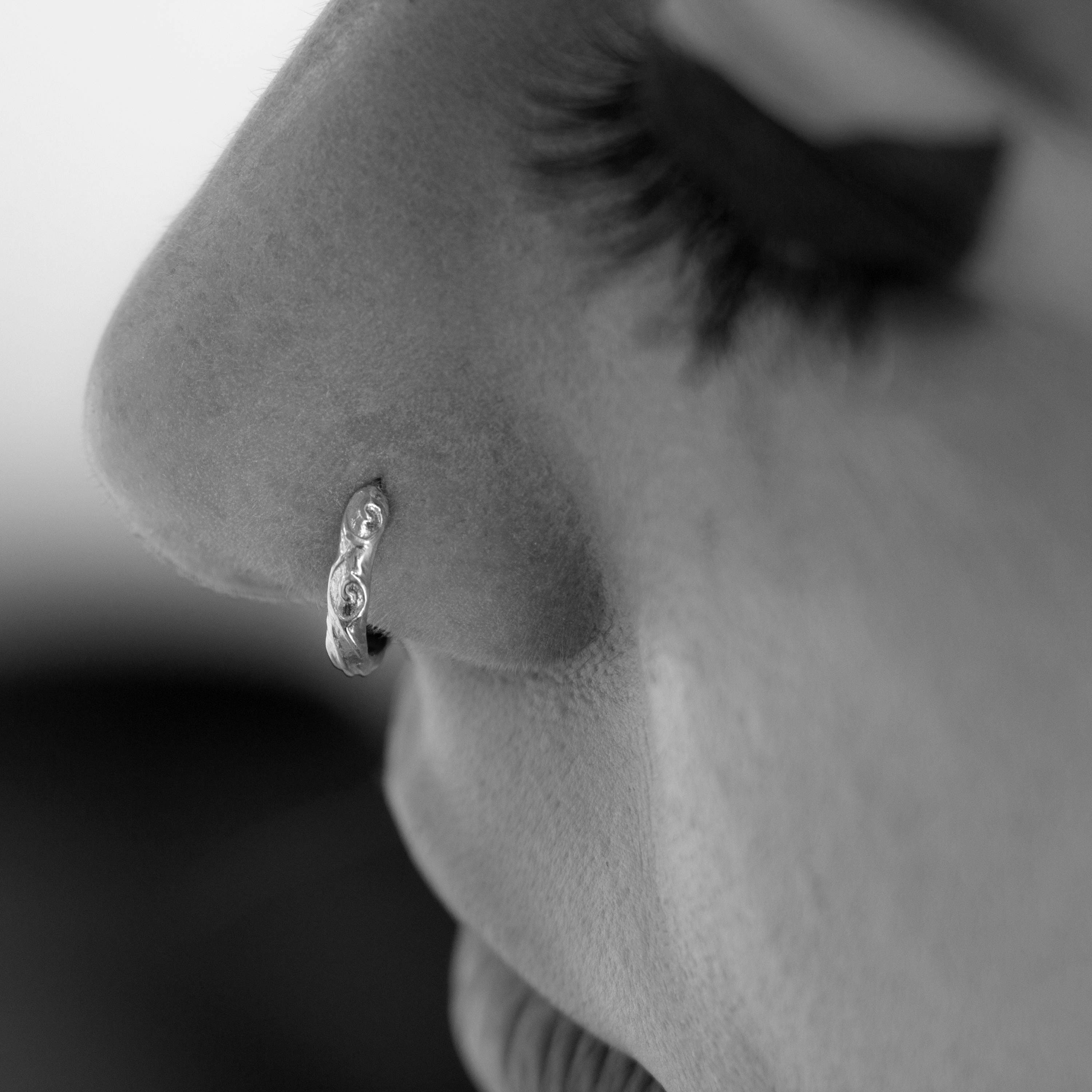 Gold Nose Ring Unique Nose Ring Indian Nose Ring 14K Gold | Etsy