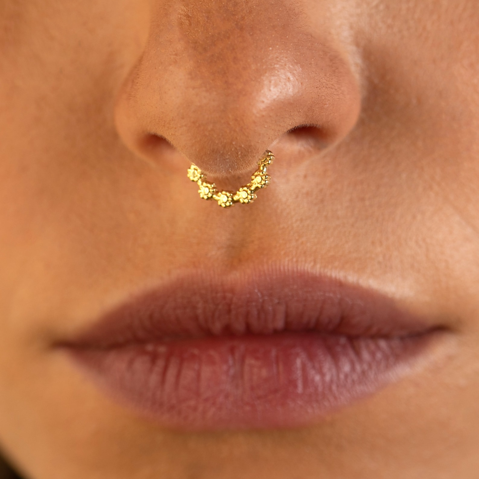 Indian Nose Ring, 14K Gold Nose Ring, Gold Nose Hoop, Indian Nose Hoop ...