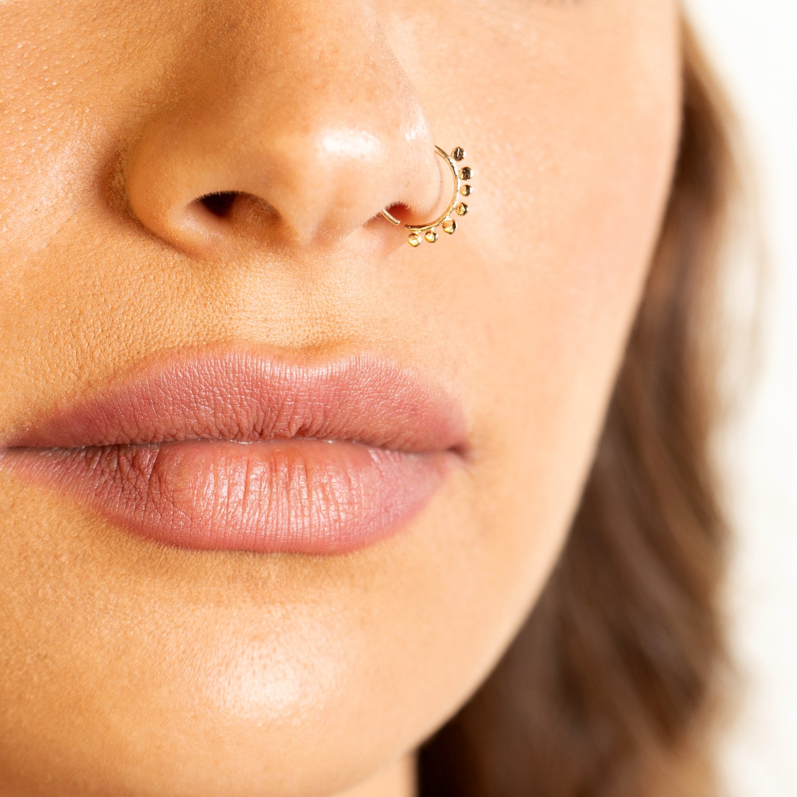 Gold Nose Ring Unique Nose Ring Indian Nose Ring Tragus - Etsy