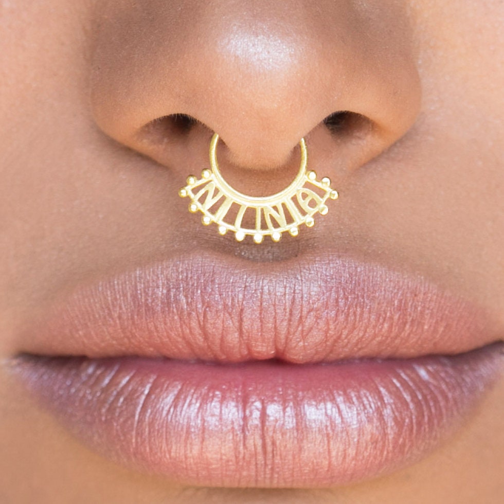 Gold Septum Jewelry Septum Piercing Septum Ring Statement | Etsy