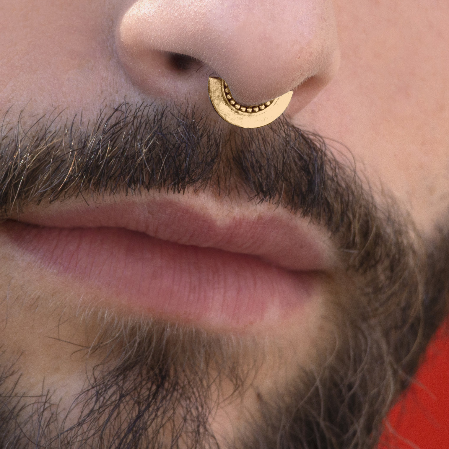 Gold Septum Ring Tribal Septum Septum Ring Men Unique | Etsy