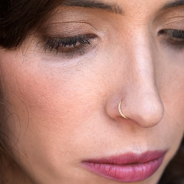 Thin Nose Ring - Etsy