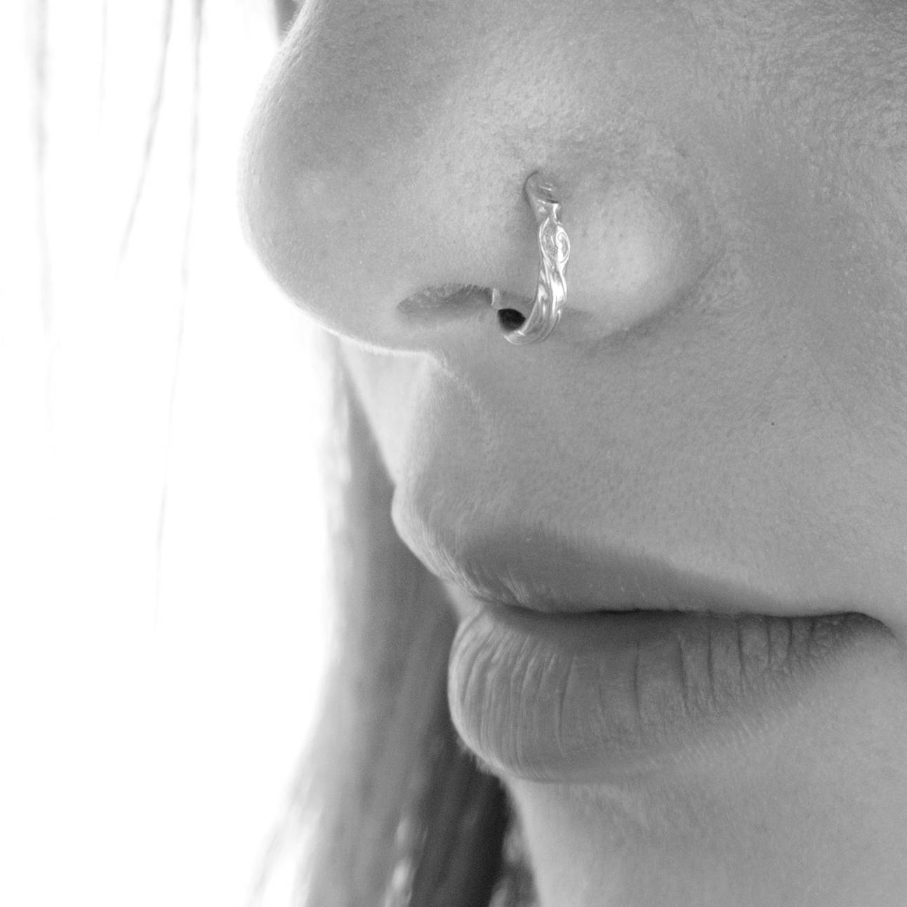 Gold Nose Ring Unique Nose Ring Indian Nose Ring 14K Gold | Etsy