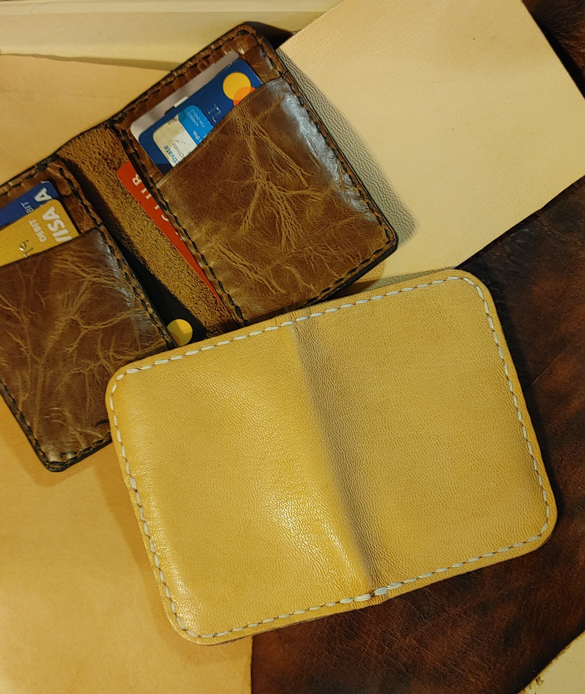 Leather Wallet Pattern PDF Simple Minimalist Bi-fold Design - Etsy