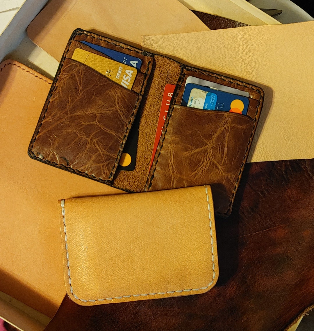 Leather Wallet Pattern PDF Simple Minimalist Bi-fold Design - Etsy