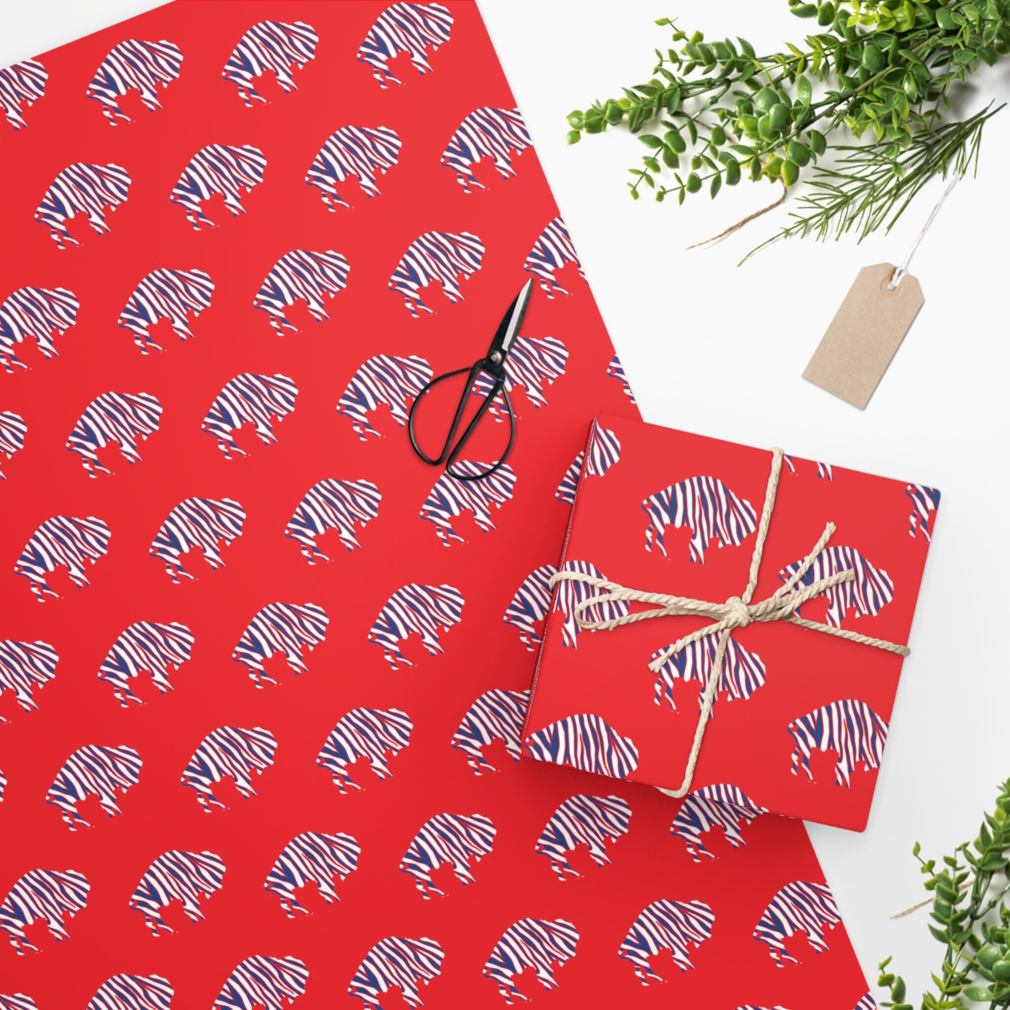 Buffalo Bills Zubaz Style Buffalo Wrapping Paper - Etsy