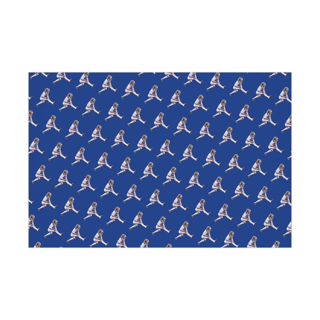 Josh Allen Jumping Wrapping Paper - Blue - Etsy