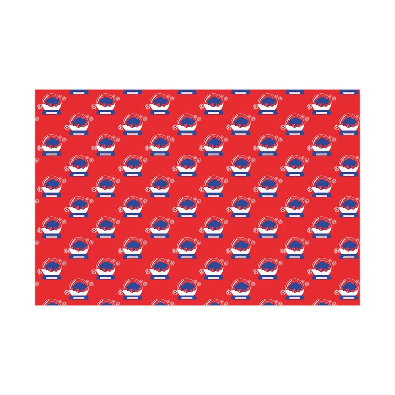 BUFFALO SNOW GLOBE - Wrapping Paper - Etsy