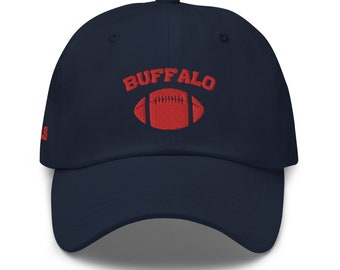 Buffalo Football Flag Custom Leather Patch Hat - Etsy