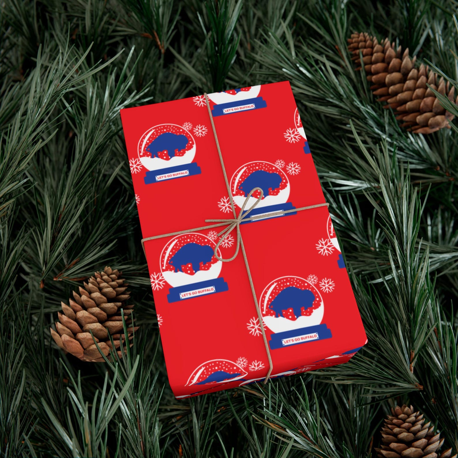 BUFFALO SNOW GLOBE - Wrapping Paper - Etsy