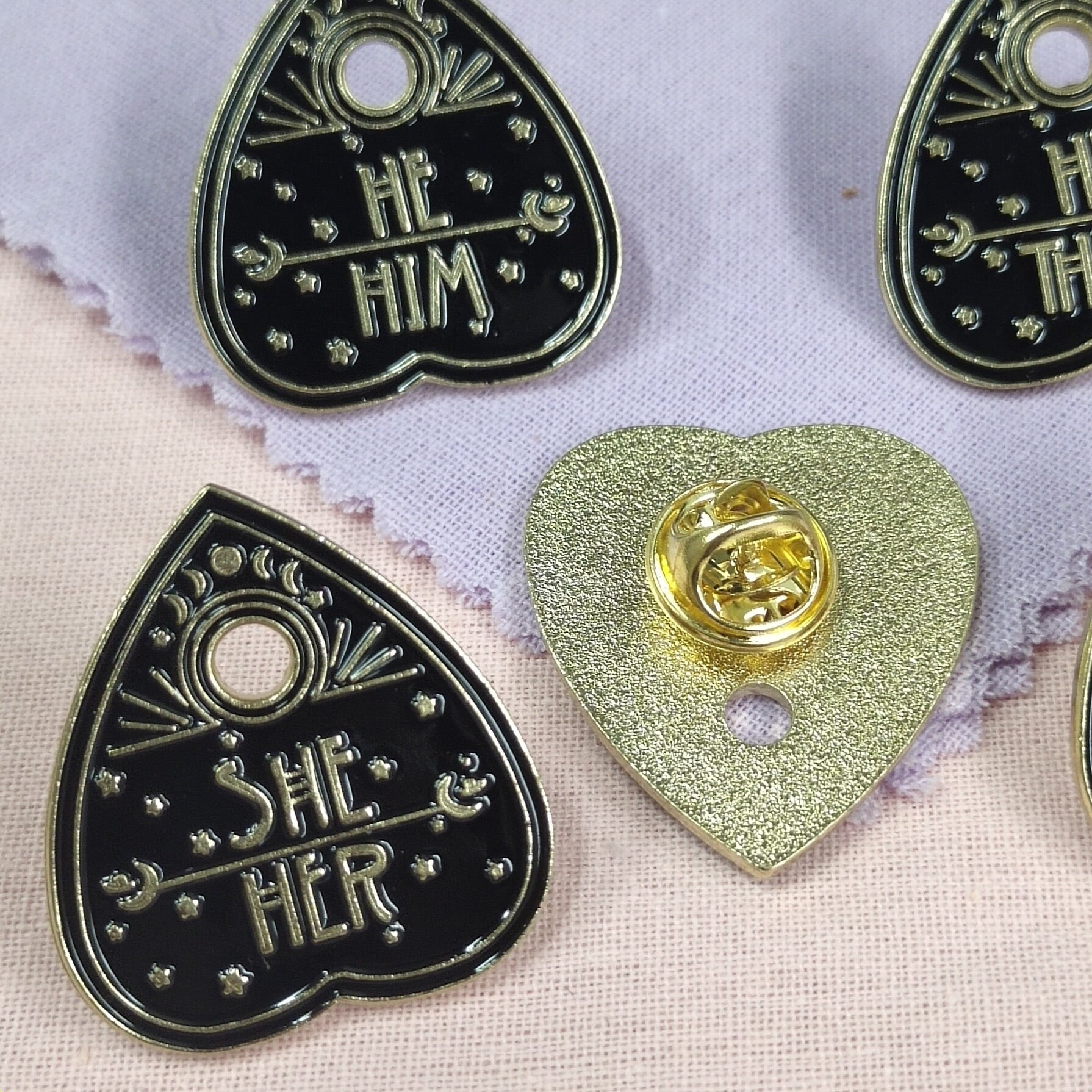 Pronoun Enamel Pin,she/her He/him They/them Pronoun Pins,lgbtq Enamel Pin,pride Pronoun Pin ...