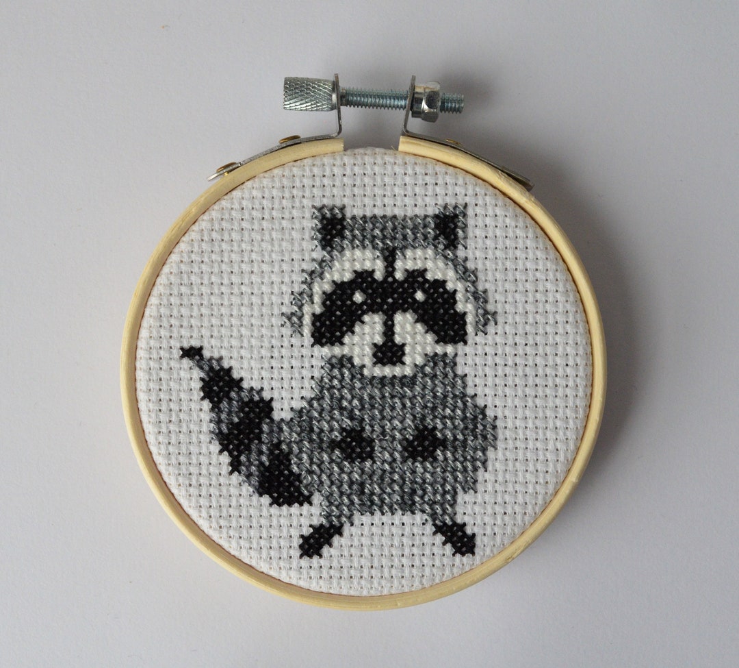 Raccoon - Modern Cross Stitch Pattern PDF (woodland Creature Series) - Etsy