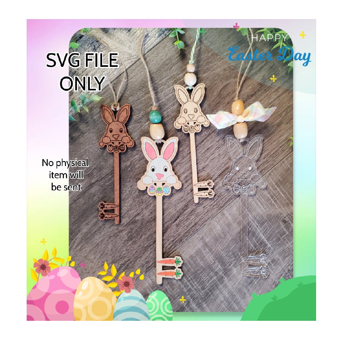 Easter Bunny Key Svg/glowforge Cut File - Etsy