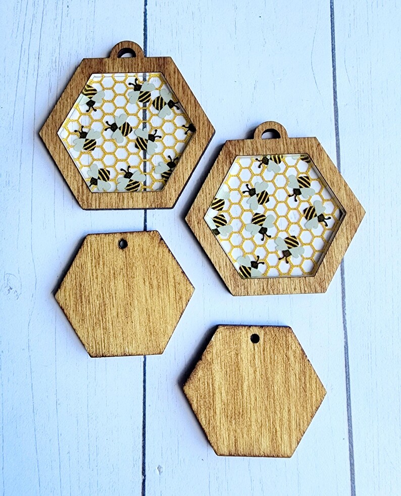 7 Shapes Inlay Earring SVG Bundle Glowforge Laser Cut File - Etsy