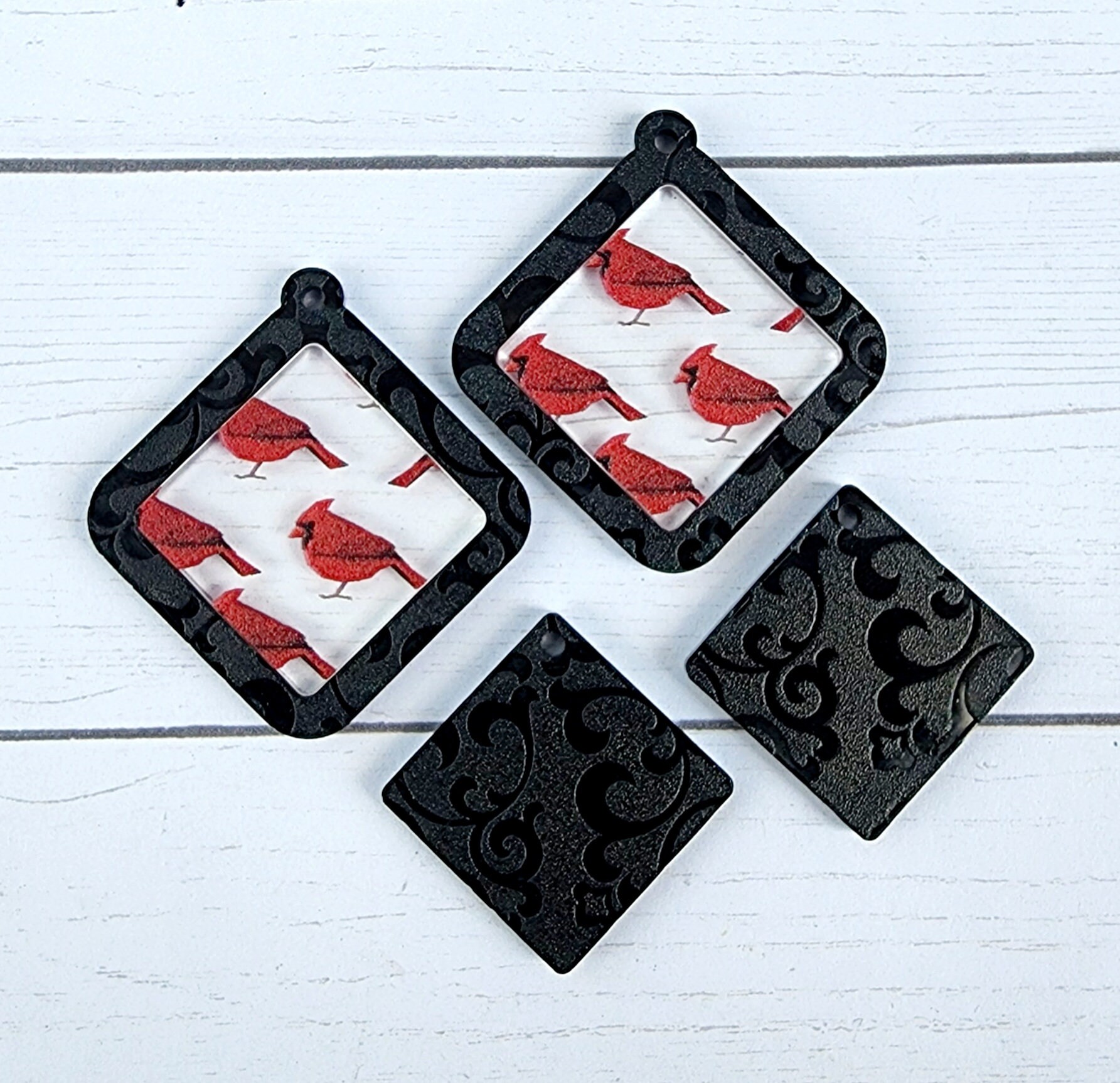 Square Inlay Earring SVG Glowforge Laser Cut File - Etsy