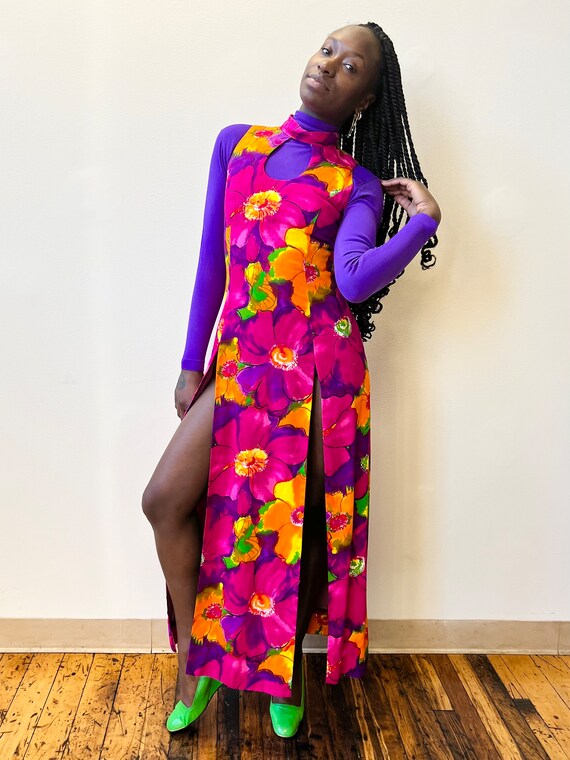 1970's Psychedelic Neon Floral - Gem