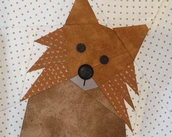 Chinese Crested Paper Pieced Block Pattern in PDF | Etsy