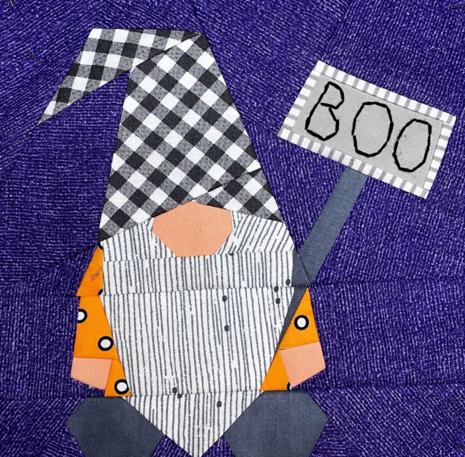 BOO 2 GNOME Paper Pieced Block Pattern in PDF - Etsy