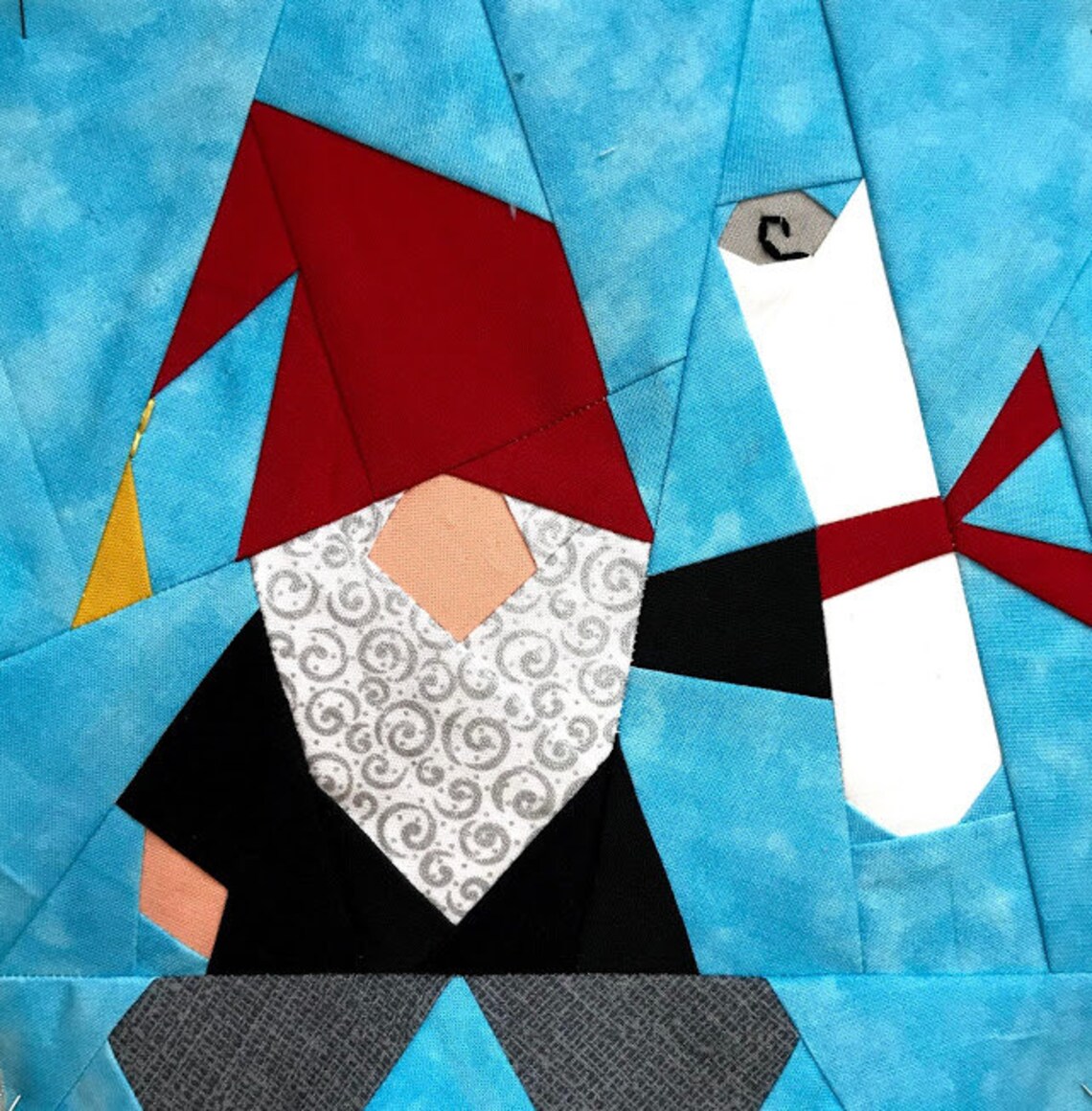 GNOME GRADUATE Paper Pieced Block Pattern in PDF - Etsy