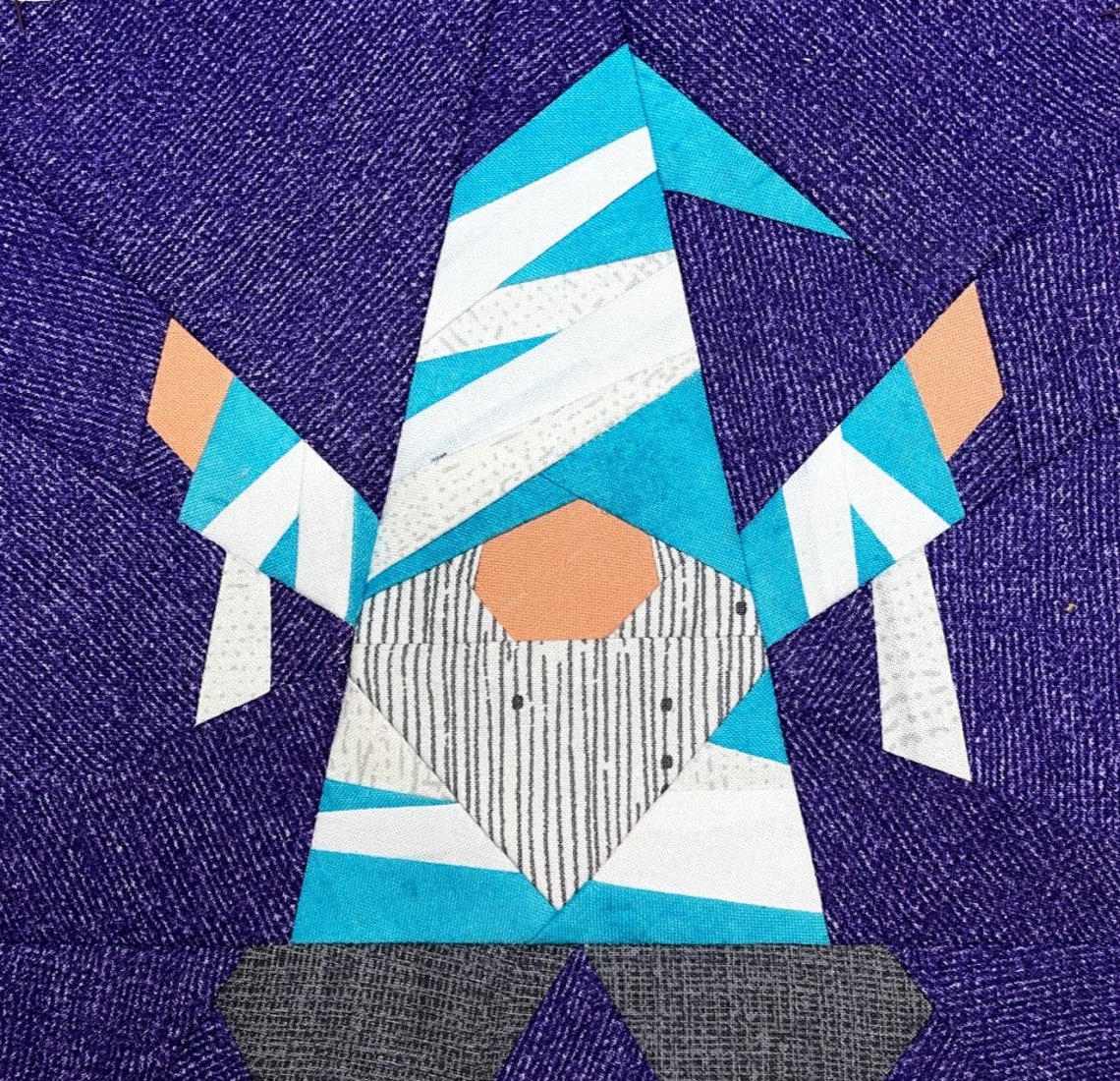 GNOME MUMMY Paper Piece Block Pattern in PDF - Etsy