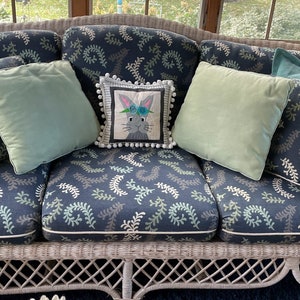 BUNNY WITH FLOWERS Paper Pieced Block Pattern in Pdf, Instant Download ...