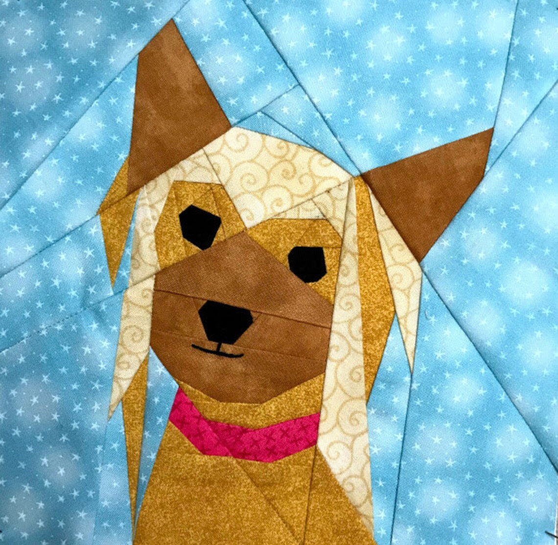 YORKSHIRE TERRIER Paper Pieced Block Pattern in PDF - Etsy