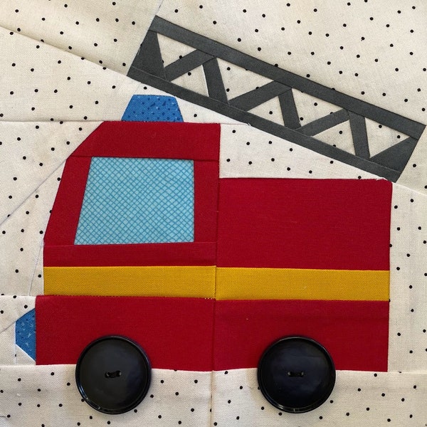Fire Truck Quilt Pattern - Etsy