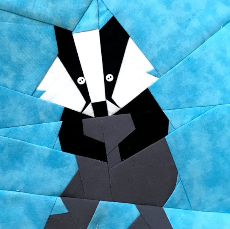 BADGER Paper Pieced Block Pattern in PDF | Etsy