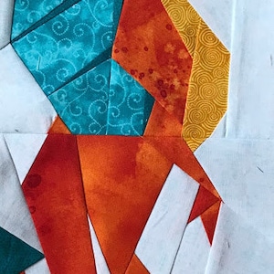 DRAGON QUILT Paper Pieced Pattern in PDF - Etsy
