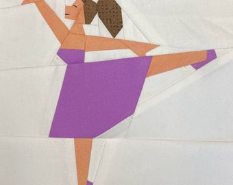 Ballerina II Paper Pieced Quilt Block Pattern (PDF Pattern) - Etsy