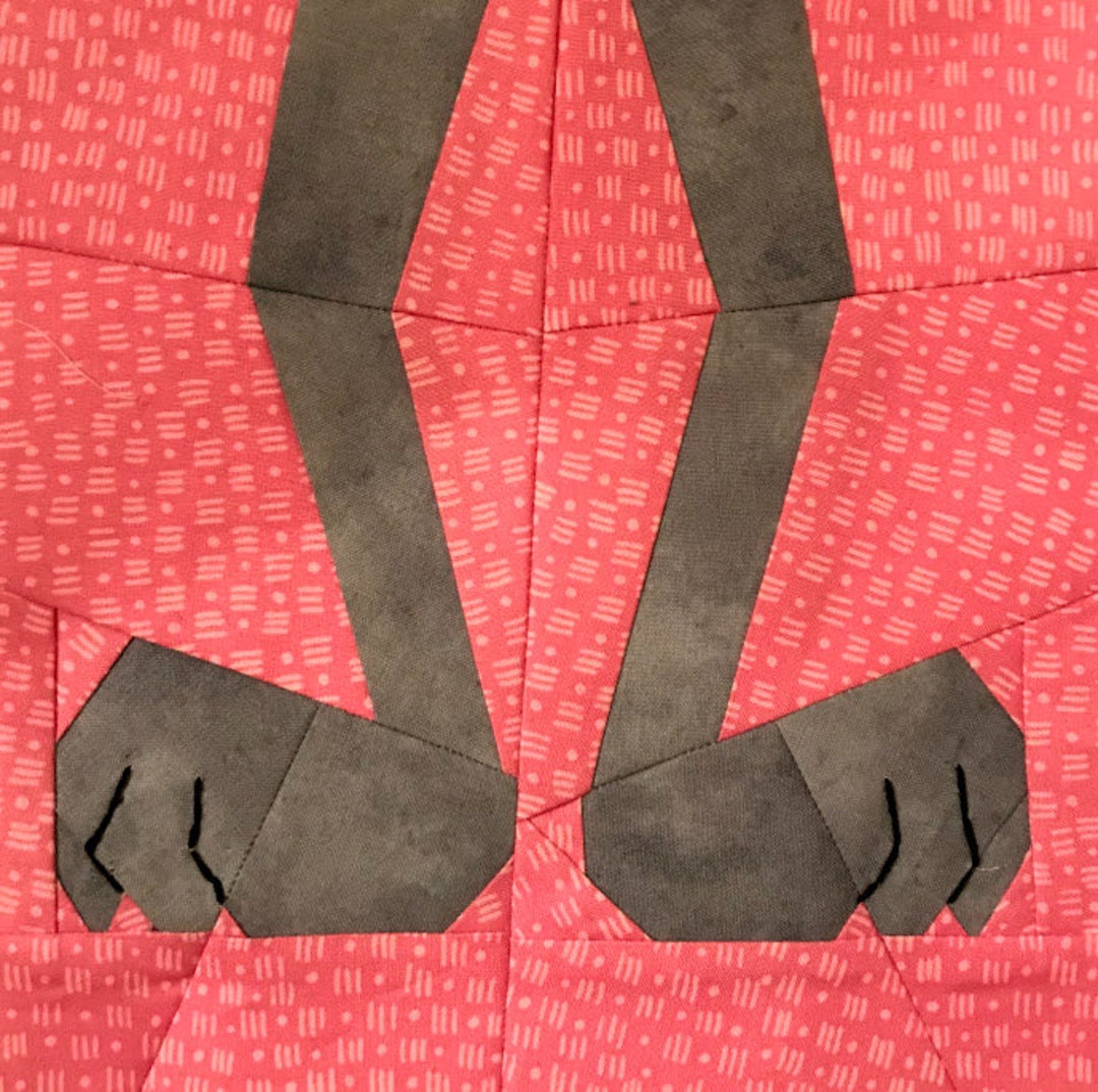 Bunny Feet Paper Pieced Block Pattern in PDF - Etsy