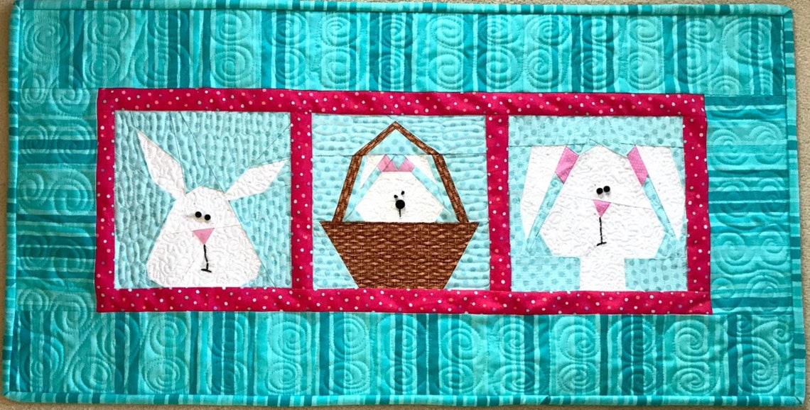 Easter Table Runner and Potholders, Paper Pieced Patterns in PDF - Etsy