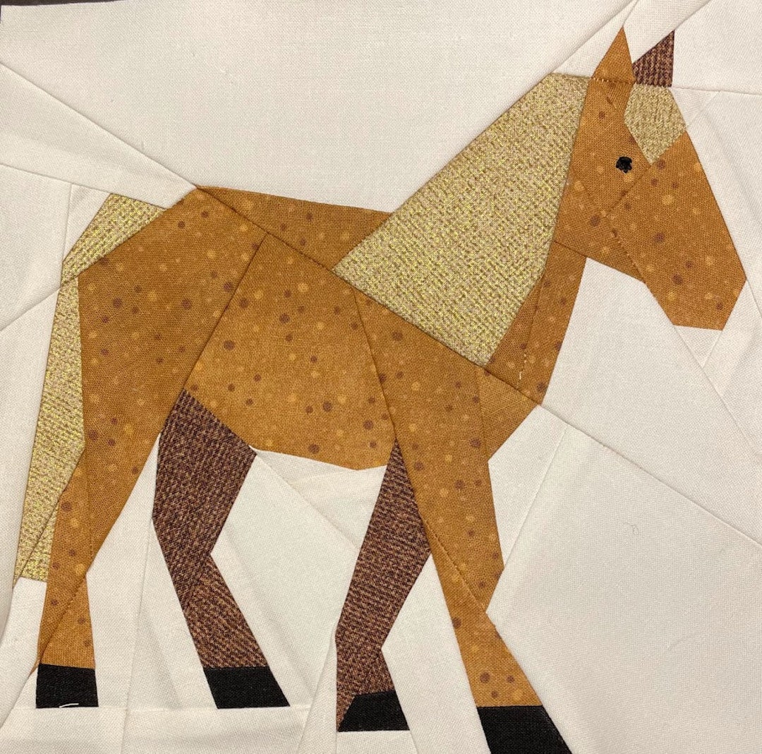 HORSE #4 PAPER PIECED Pattern in Pdf, Instant Download, Paper Piecing ...