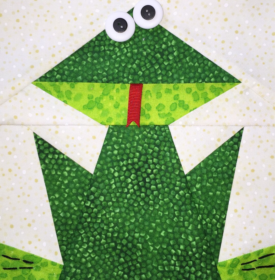 RIVET the FROG Paper Pieced Block Pattern in PDF - Etsy