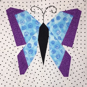 Breezy Butterfly Paper Pieced Patterns FREE - Etsy