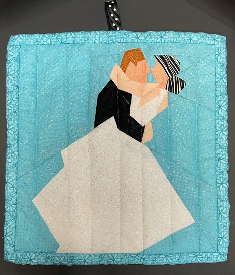 Bride and Groom Dancing Paper Pieced Block Pattern (PDF Download) - Etsy