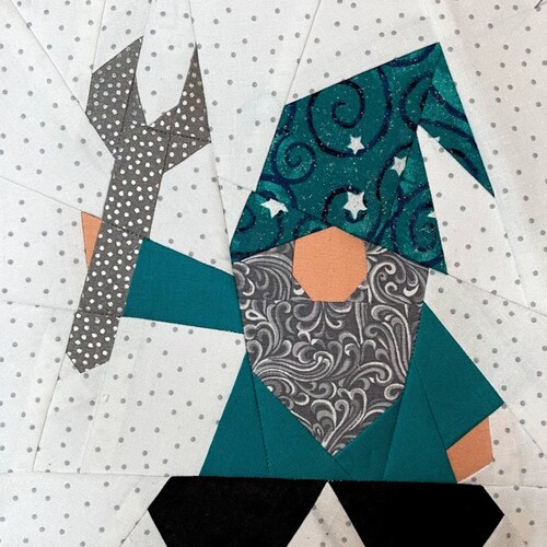 DOCTOR GNOME Paper Pieced Block Pattern in PDF My Hero - Etsy