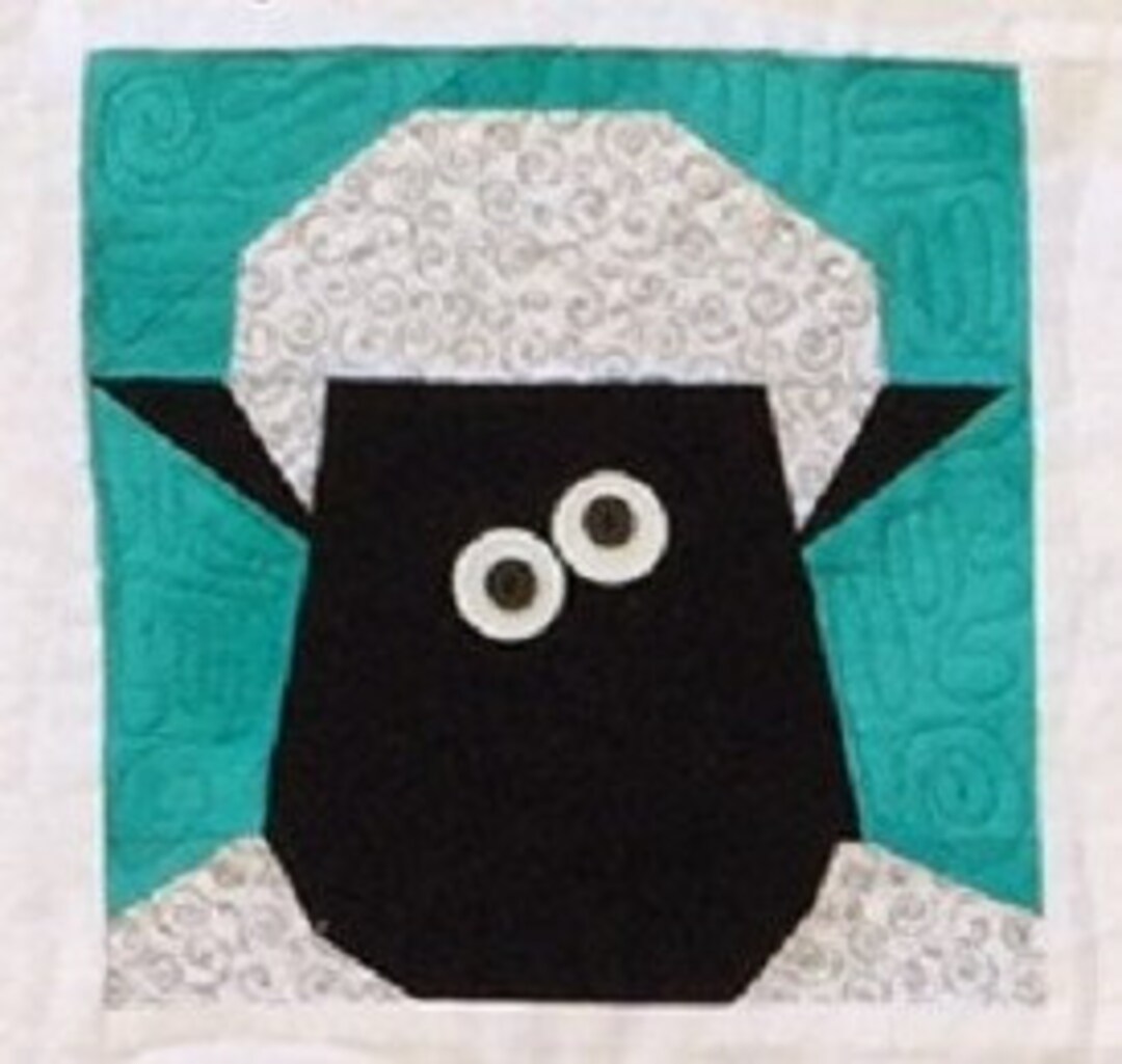 LADY BAA BAA Paper Pieced Block Pattern, Pdf, Instant Download, Sheep ...